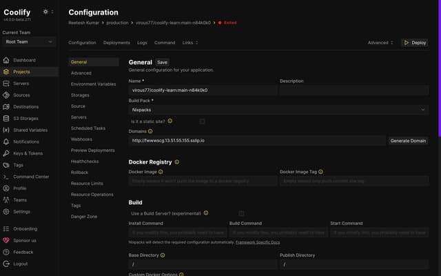 Deploy Next.JS App on AWS EC2 using Coolify | Reetesh Kumar